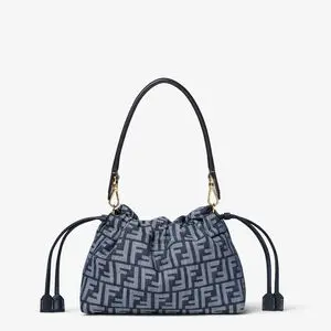 Fendi Baguette® Soft Medium Dark Blue Denim-effect Ff Jacquard Bag